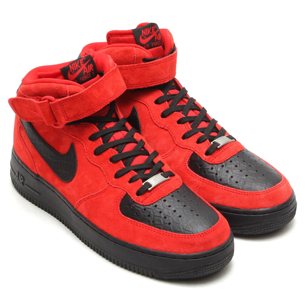 Nike Air Force 1 Mid "Red Suede Python"