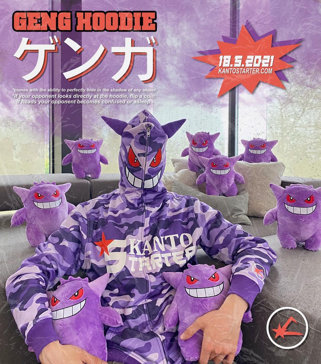 Kanto Starter Releases Gengar Full-Zip Hoodie - Modern Notoriety Kanto Starter Releases Gengar Full-Zip Hoodie - Modern Notoriety