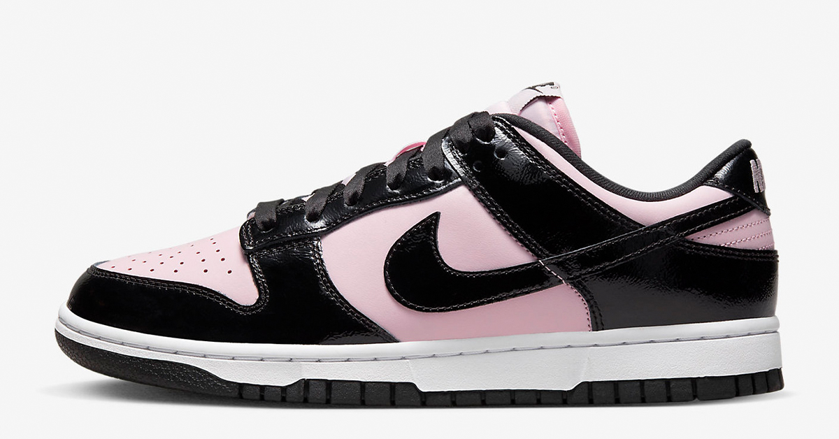 Nike Dunk Low in Pink & Black Patent - Modern Notoriety